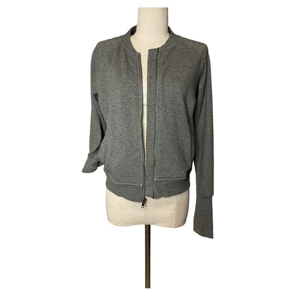 Mondetta | Jackets & Coats | Mondetta Fleece Gray Zip Bomber Jacket ...
